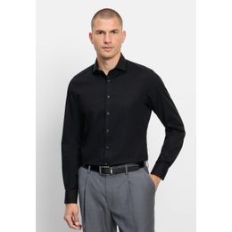 OLYMP Herren Businesshemd "OLYMP Level Five, Body Fit, Royal Kent"schwarz, Gr. 41, 97% Baumwolle, 3% Elastolefin, Hemden