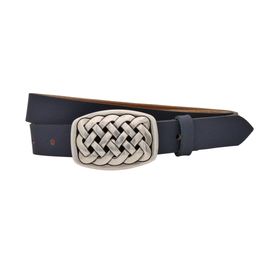 AnnaMatoni Damen Lederg&uuml;rtel "AnnaMatoni Damen Leder G&uuml;rtel 2,5cm Breit echt Leder G&uuml;rtel Made"marine 490, Gr. 90, 100% Leder, G&uuml;rtel