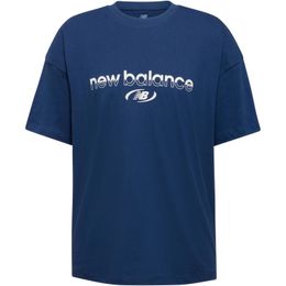 New Balance Trackside T-Shirt Herren - Gr&ouml;&szlig;e M - blau