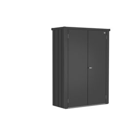 BioHort Terrassenschrank 'Romeo' Gr. M dunkelgrau-metallic 132 x 57 x 181 cm