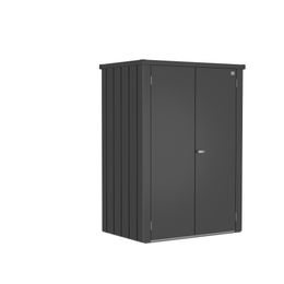BioHort Terrassenschrank 'Romeo' dunkelgrau-metallic 132 x 87 x 181 cm