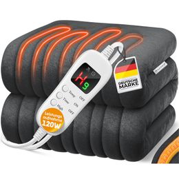 Kesser&reg; Heizdecke aus Pl&uuml;sch T&Uuml;V S&Uuml;D GS gepr&uuml;ft elektrische W&auml;rmedecke mit Timer Abschaltautomatik Kuscheldecke 9 Temperaturstufen waschbar bis 40&deg;C Digitalanzeige