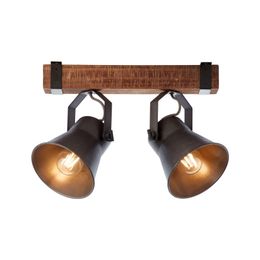 Brilliant Lampe Plow Spotbalken 2flg schwarz stahl 2x A60, E27, 10W, g.f. Normallampen n. ent. K&ouml;pfe schwenkbar F&uuml;r LED-Leuchtmittel geeignet