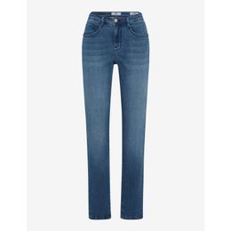 Brax Damen Five-Pocket-Hose Style CAROLA USED STONE BLUE, denim blau, Gr. 50L