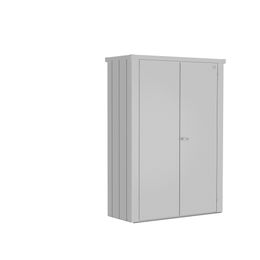 BioHort Terrassenschrank 'Romeo' silber-metallic 132 x 57 x 181 cm