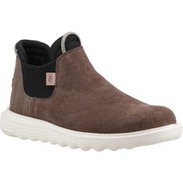 HEYDUDE Branson Leder Damen Stiefel Kaffee