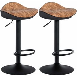 CLP 2er Set Barhocker Alisson - H&ouml;henverstellbar Mit Fu&szlig;st&uuml;tze 360 Grad Drehbar - Tresenhocker Ergonomisch