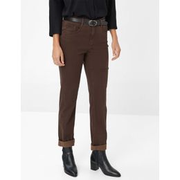 Brax Damen Five-Pocket-Hose Style MARY DARK CHOCOLATE, dunkelbraun, Gr. 38K