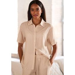 Lascana Pyjamaoberteil mehrfarbig Gr. 32 f&uuml;r Damen. Mit Allover-Druck. Bequem