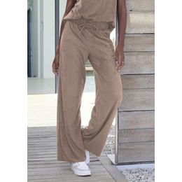 French Connection Schlupfhose taupe Gr. 36/38 f&uuml;r Damen. Mit Logostickerei. Bequem. Nachhaltig.