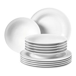 Seltmann Weiden Tafelservice Beat wei&szlig; uni, Wei&szlig;, Keramik, 12-teilig, Uni, Essen & Trinken, Geschirr, Geschirr-Sets, Tafelservice