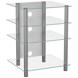 Mid.you Phonotisch, Klar, Silber, Metall, Glas, rechteckig, 54x70x47 cm, Kabelkanal, Kinder- & Jugendzimmer, Jugendm&ouml;bel, Phonom&ouml;bel