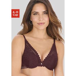 s.Oliver Push-up-BH 'Milene' cassis Gr. 85D. Vergr&ouml;&szlig;ert Optisch Die B&uuml;ste und mit B&uuml;gel
