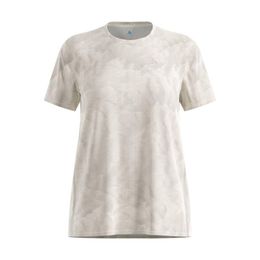 Odlo Zeroweight Chill-Tec Print T-Shirt Crew Neck s/s Bekleidung Damen wei&szlig; S