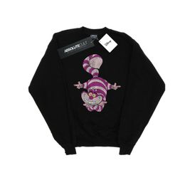 Disney - "Alice In Wonderland Cheshire Cat Upside Down" Sweatshirt f&uuml;r Damen (Schwarz)
