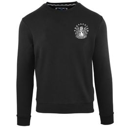 Aquascutum &ndash; Aldis &ndash; Schwarzes Sweatshirt mit Brustlogo