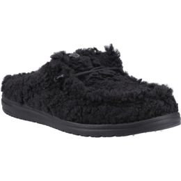 HEYDUDE Wally Polyester Herren Schwarz/Schwarz Clogs