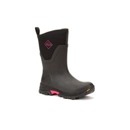 Muck Boots Arctic Ice Mid AGAT Gummi Schwarz/Hot Pink Gummistiefel