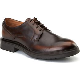 Base London Locke Leder Herren Schn&uuml;rschuhe Braun