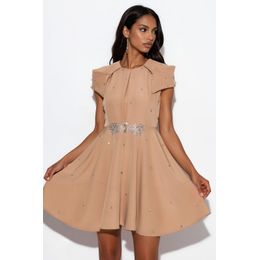Damen A-Linien Mini-Kleid mit Pailletten