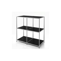 Floordirekt Metallregal schwarz Ma&szlig;e (cm): B: 78 H: 82 &raquo; M&ouml;bel Kraft