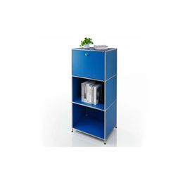 Floordirekt Metallregal blau Ma&szlig;e (cm): B: 50 H: 121 &raquo; M&ouml;bel Kraft