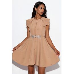 Damen A-Linien Mini-Kleid mit Pailletten