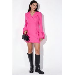 Fitted Mini-Kleid mit V-Ausschnitt und Kn&ouml;pfen