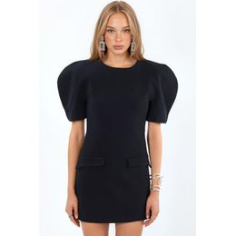 Mini-Crep&eacute;-Kleid mit Tasche und Rei&szlig;verschluss