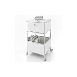 Floordirekt Metallregal wei&szlig; Ma&szlig;e (cm): B: 40 H: 75 &raquo; M&ouml;bel Kraft