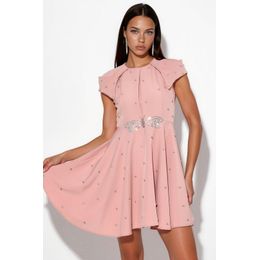 Damen A-Linien Mini Kleid mit Pailletten