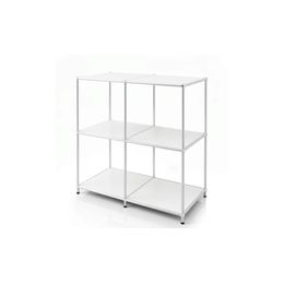 Floordirekt Metallregal wei&szlig; Ma&szlig;e (cm): B: 78 H: 82 &raquo; M&ouml;bel Kraft