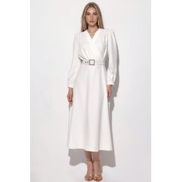 Gepflegtes A-Linien-Midikleid mit G&uuml;rtel