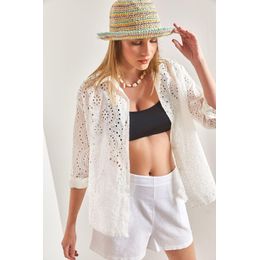 Besticktes Spitzengewebtes Hemd