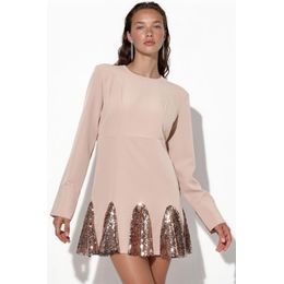 Pailletten Mini Skater Kleid
