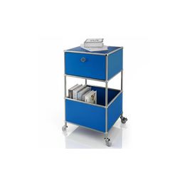 Floordirekt Metallregal blau Ma&szlig;e (cm): B: 40 H: 75 &raquo; M&ouml;bel Kraft