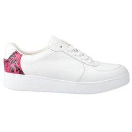 fitflop - Damen Sneaker, Schlangenmuster, Leder (Wei&szlig;/Himbeere)