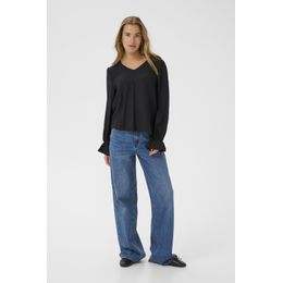 Kaffe Langarm-Bluse KArea Regular fit black