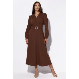 G&uuml;rtel-A-Linien-Midikleid