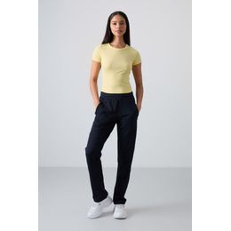 Damen Sweatpants mit geradem Bein aus Fleece