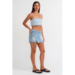 G&uuml;rteltal Mini Skater Jeansrock