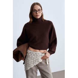Damen &Uuml;bergr&ouml;&szlig;en K&uuml;rzerer Rollkragenpullover