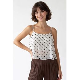 Punkte Chiffon Cropped Top