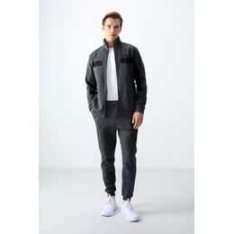 Herren Sweatshirt- und Hosen-Set mit Farbblockdesign