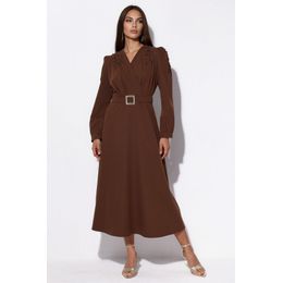 G&uuml;rtel-A-Linien-Midikleid