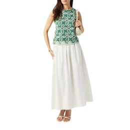 V&eacute;ro Moda Vero Moda - Bluse f&uuml;r Damen, Rundhalsausschnitt, Spitze, &Auml;rmellos (Birke)