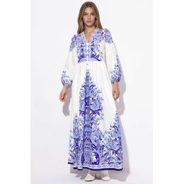 Paisley A-Linien-Maxikleid mit Bindeg&uuml;rtel