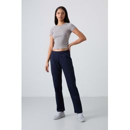 Damen Fleece-Sweatpants mit geradem Bein