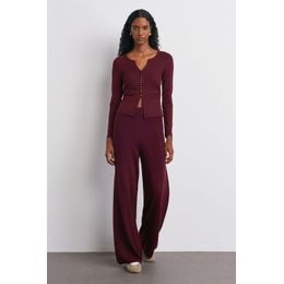 Damenweite Lurex-Strickhose
