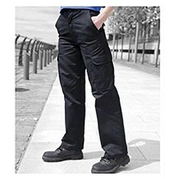 Warrior Damen Cargo-Hose / Arbeitshose (Schwarz)